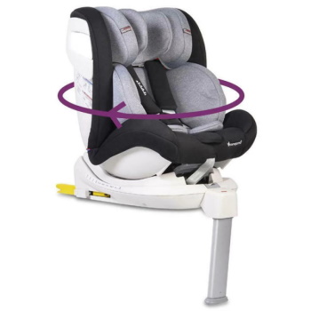 Cangaroo autosedište Admiral Isofix 0-36kg 360° dark grey