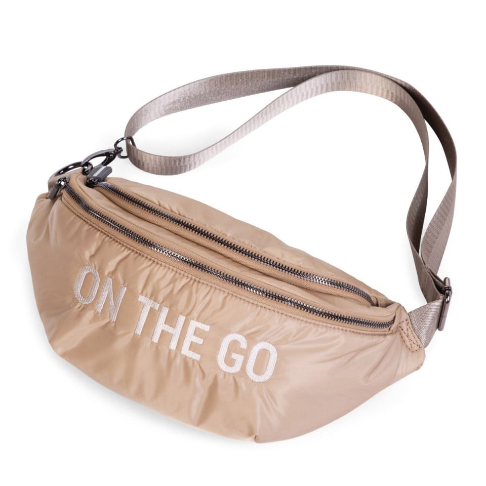 BANANA BAG ON THE GO HIP BAG, PUFFERED BEIGE