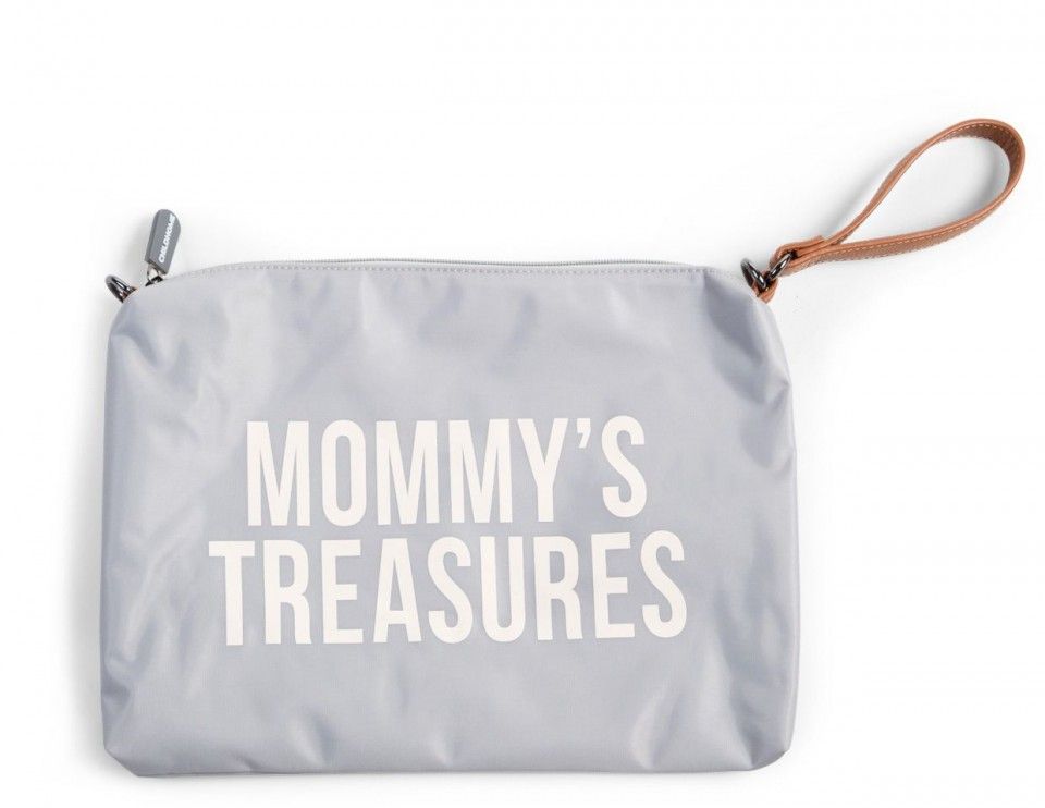 MOMMY'S TREASURES CLUTCH - GREY OFF WHITE