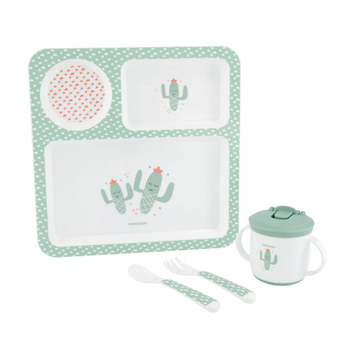 Kikka Boo set posuđa 4 dela Cactus mint