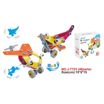 Hoogar set igračaka Building Blocks avion 2u1 48 delova