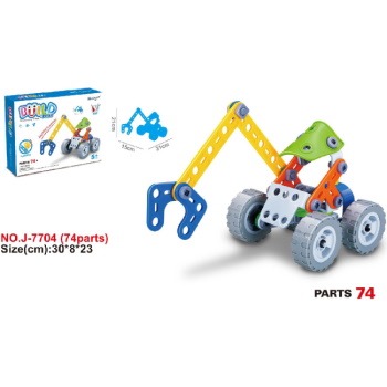 Hoogar set igračaka Building Blocks kran 74 dela