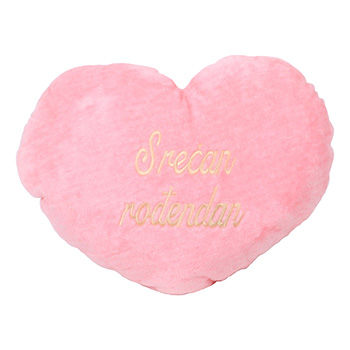 Plišano jastuče srce 76x63cm - roze