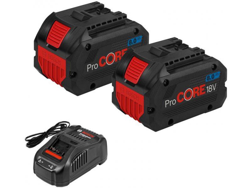 Bosch set akumulatora 2x ProCORE 18V 8.0Ah + 1x punjač GAL 1880 CV, 1600A01C4K