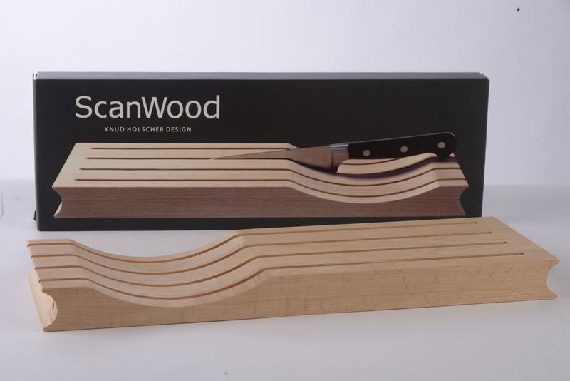 Wood Holz Stalak za odlaganje 4 noža 390 x 130 x 30 mm