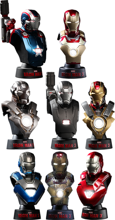 Hot Toys Iron Man 3: Deluxe 1:6 scale Collectible Bust Set