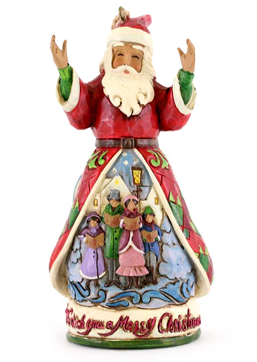 Jim Shore Wish You Merry Xmas Santa Hanging Ornament Figure