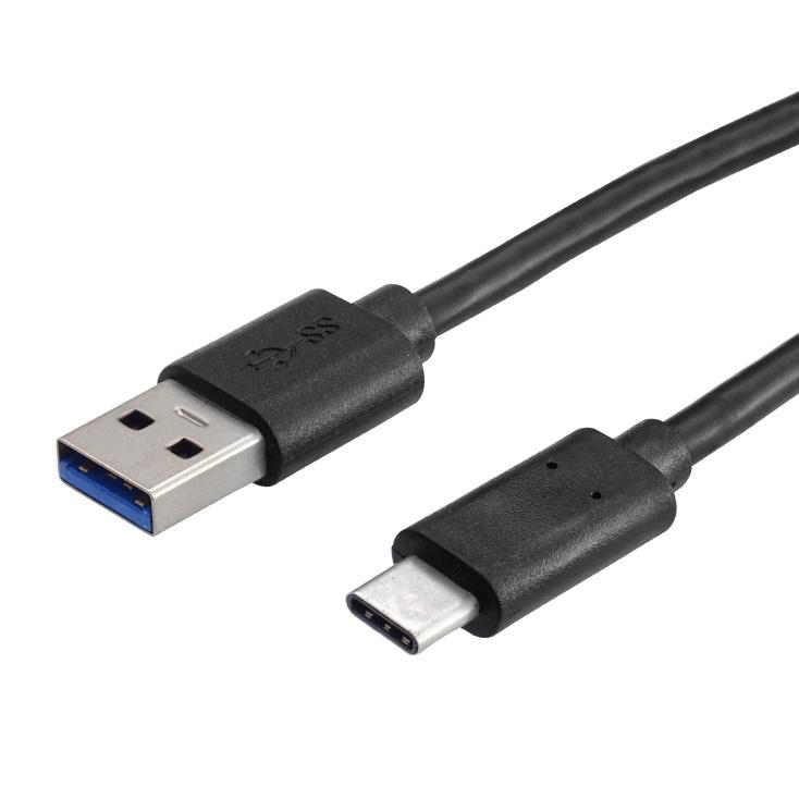 USB 3.0 kabel A-USB C 1m USB3.0A/USB-C-1/BK