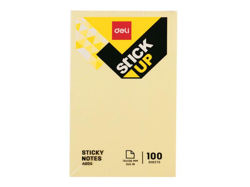 STIKER BLOK DELI ZA INDEKSIRANJE 76x126 ŽUTI - 100 LISTA