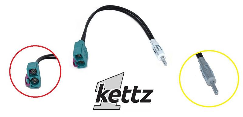 Antenski adapter FAKRA2-DIN Kettz KT-AD17