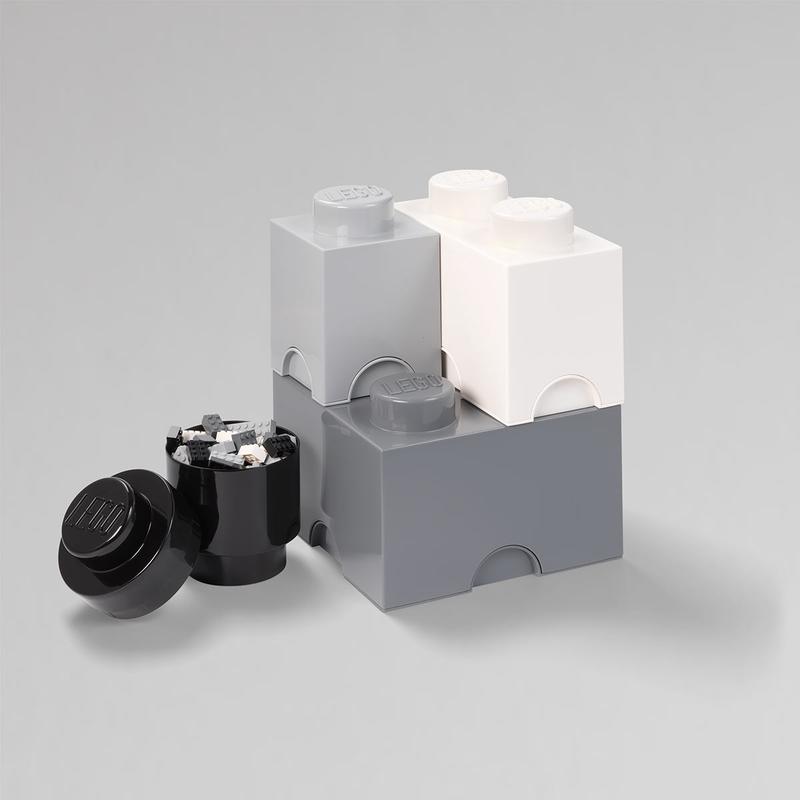 LEGO kutije za odlaganje set (4 kom): crna, siva, bela