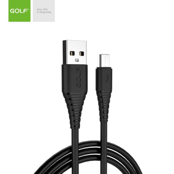 GOLF USB kabl Micro GC-64m, ojačan 3A, 1m, crna