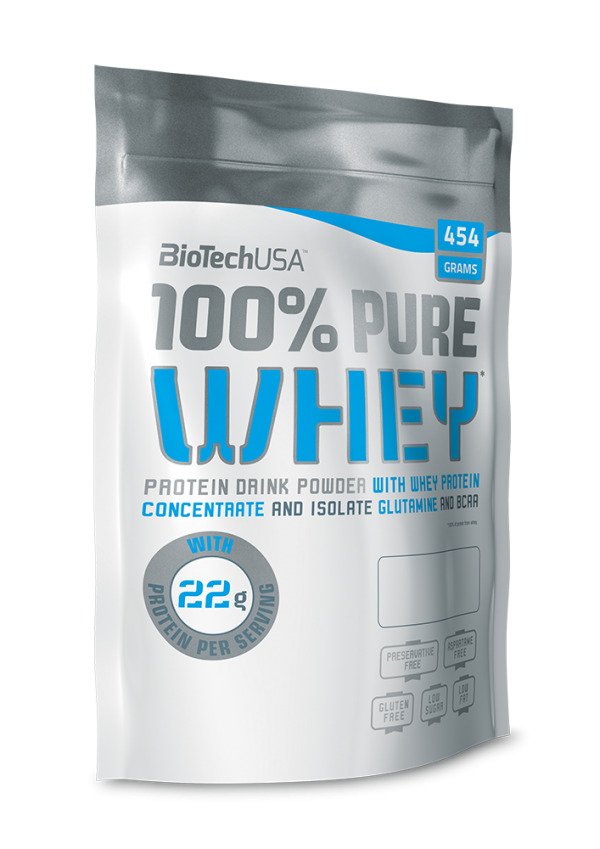 BioTech USA 100% Pure Whey 454 g Lešnik