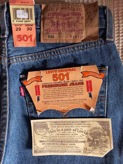 LEVIS 501 W29 L30 original nove LEVI S farmerke