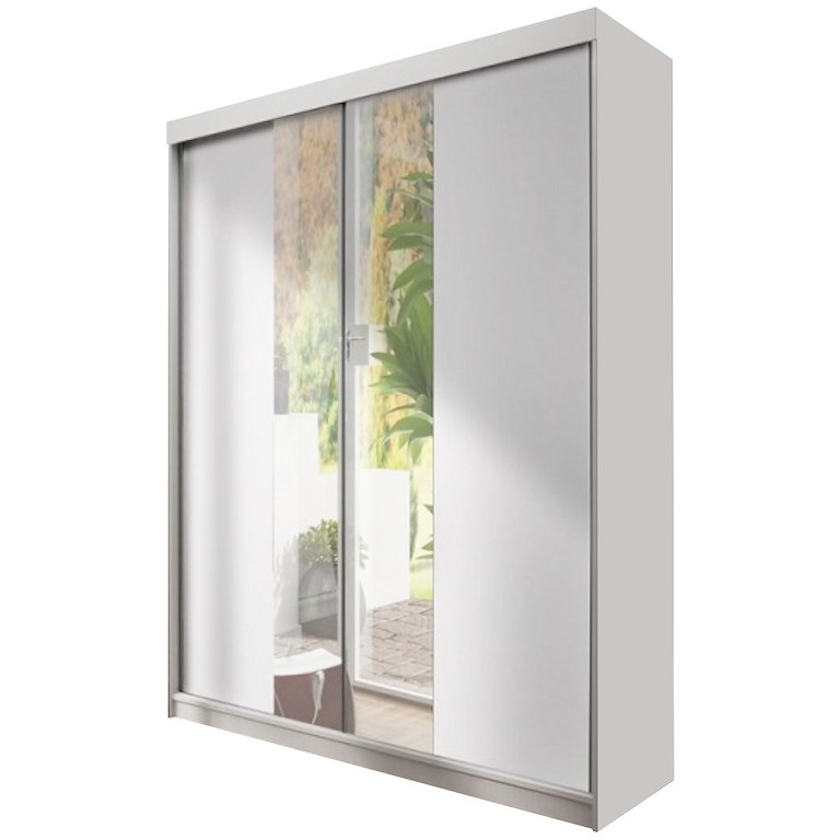 Ormar TOP 2 vrata 150x62x200 beli/ogledalo