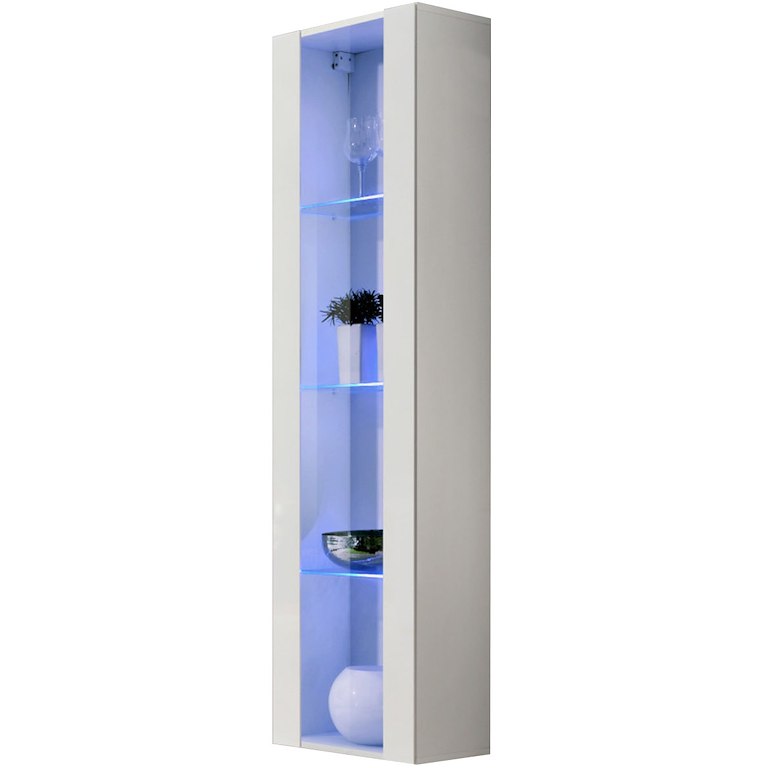Vitrina Fly 1 vrata 40x29x170 bela