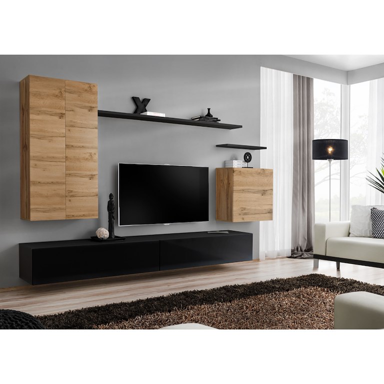 Regal Switch II 270x40x160 cm natur/crna