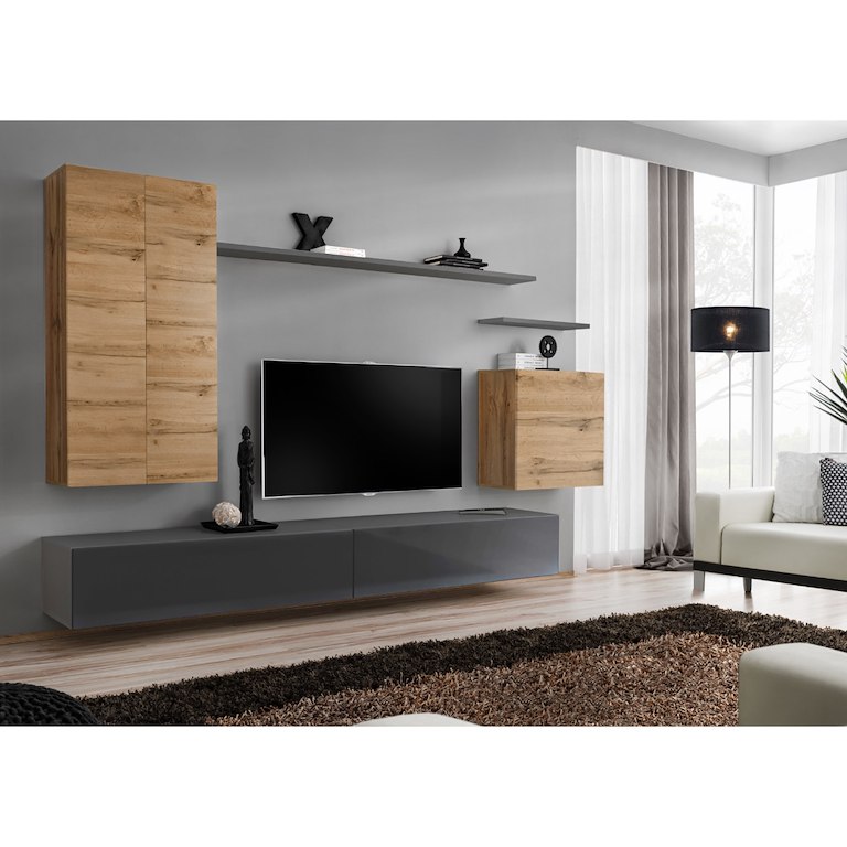 Regal Switch II 270x40x160 cm natur/siva