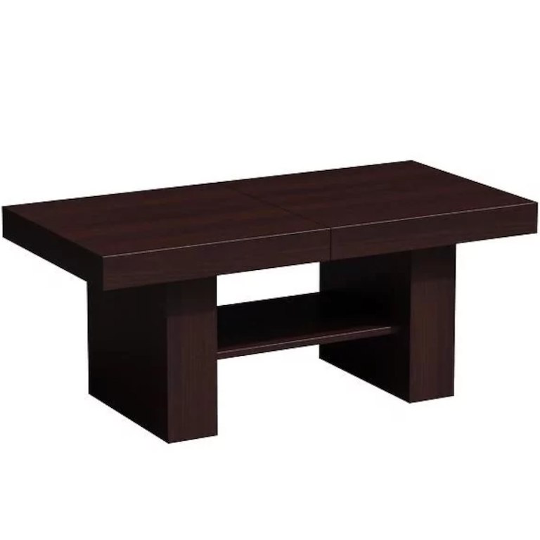 Klub sto Atena 1 polica 134(173)x67x53 cm wenge