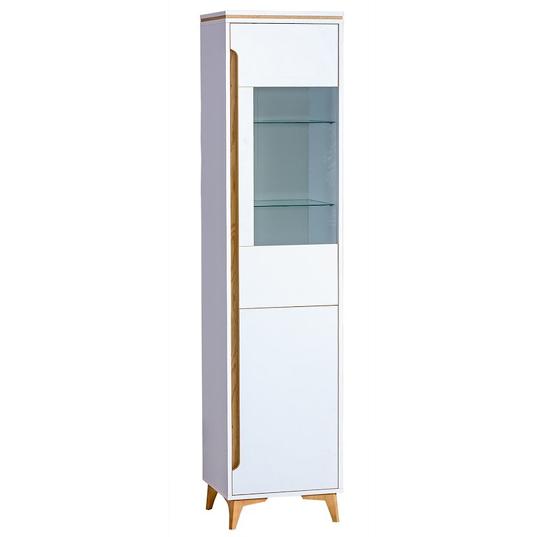 Vitrina Gappa 1 vrata 468x40x1996 bela/natur