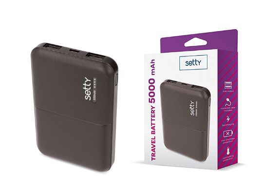 Setty Power bank 5000mAh, crni