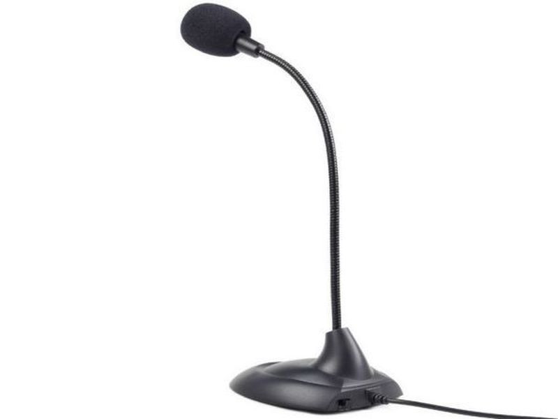 Mikrofon za računar, Gembird MIC-205, Desktop mikrofon, savitljivo telo, black, 3.5mm sa prekidacem