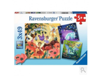 Ravensburger puzzle (slagalice) - Jednorog, zmaj I vila RA05181