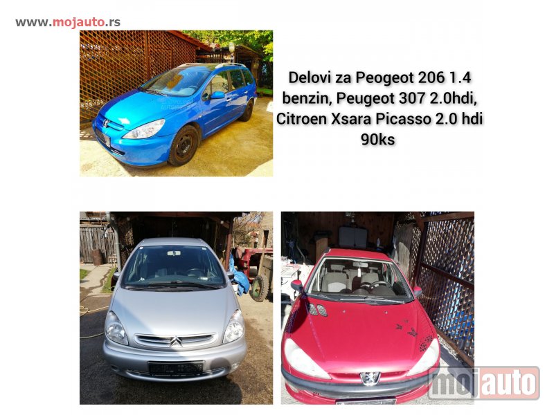 Delovi za Peogeot 206 1.4 benzin Peogeot 307 2.0hdi Citroen Xsara Picasso 2.0 hdi 90ks