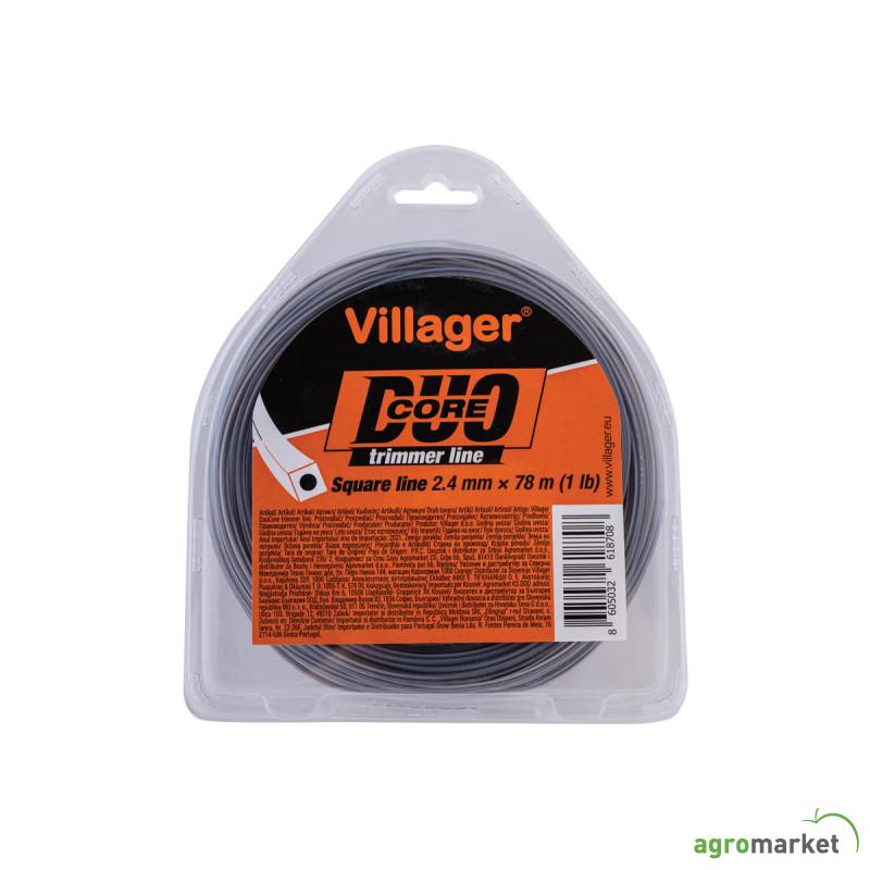 Silk za trimer 2.4mm X 390m (5LB) - Duo core - Četvrtasta nit Villager