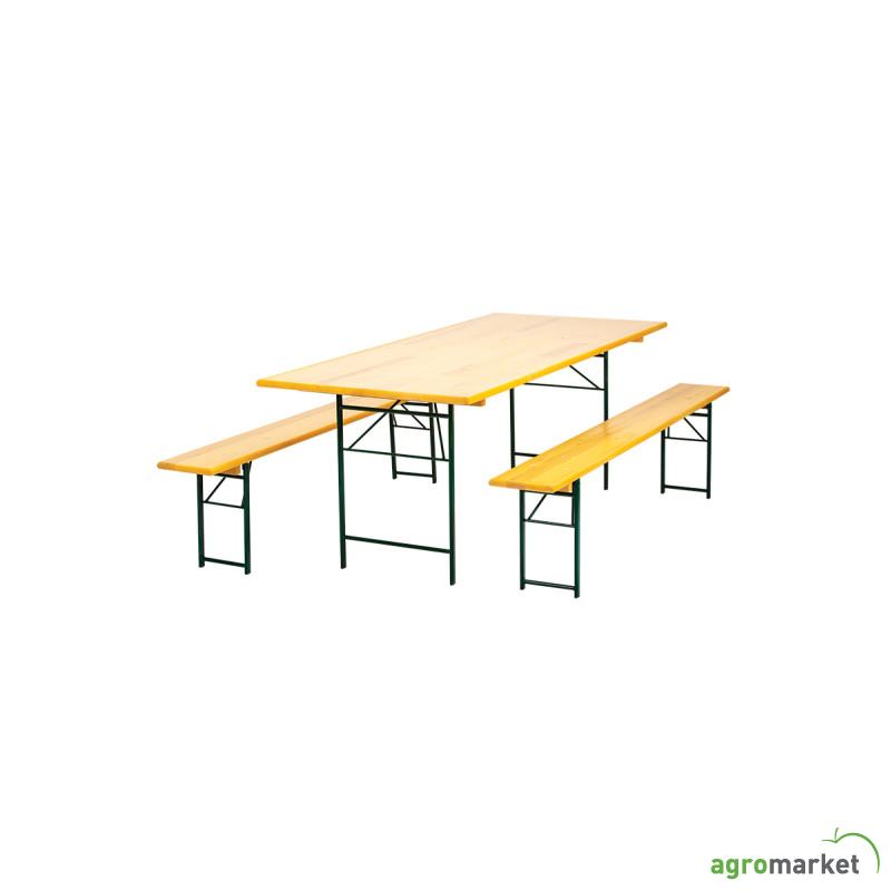 Baštenski set STOUT- sto + 2 klupe 200 x 80