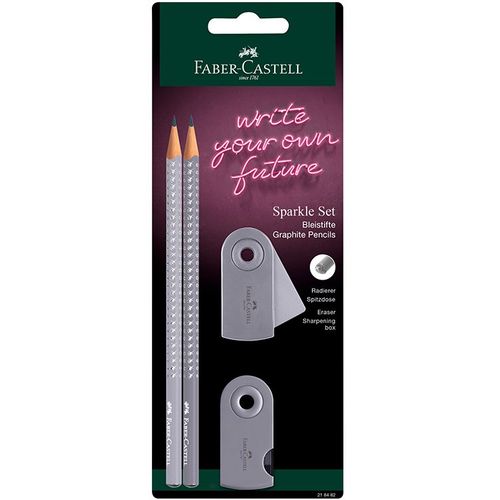 Grafitna olovka FC Sparkle set polyblister 2 graf. ol + rezač +gumica dapple gray 218482