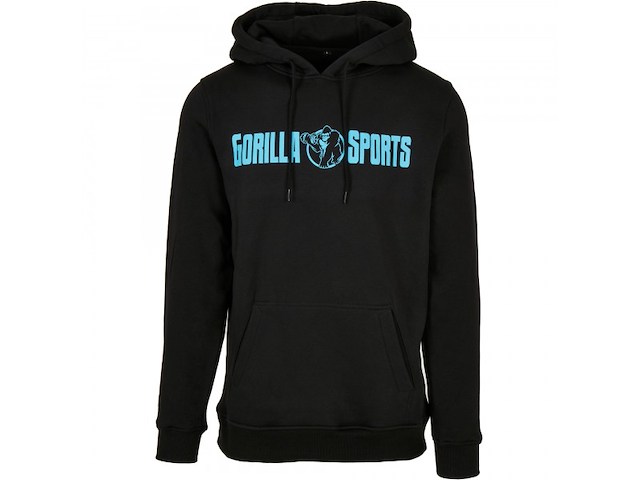 GORILLA SPORTS Sportski unisex duks Gorilla Sports (S / Crna-Neon tirkizna)