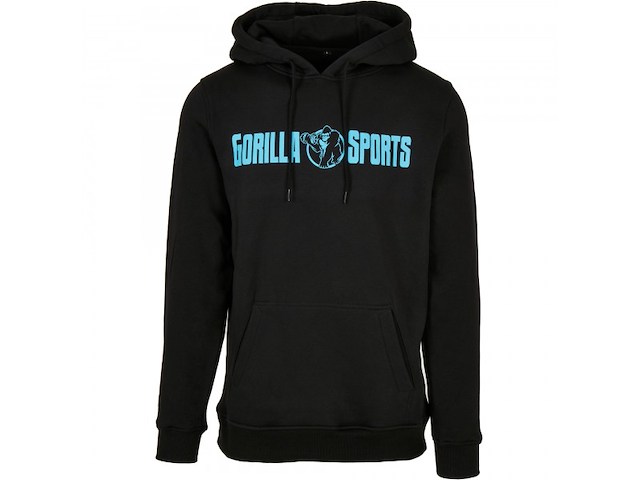 GORILLA SPORTS Sportski unisex duks Gorilla Sports (XL / Crna-Neon tirkizna)