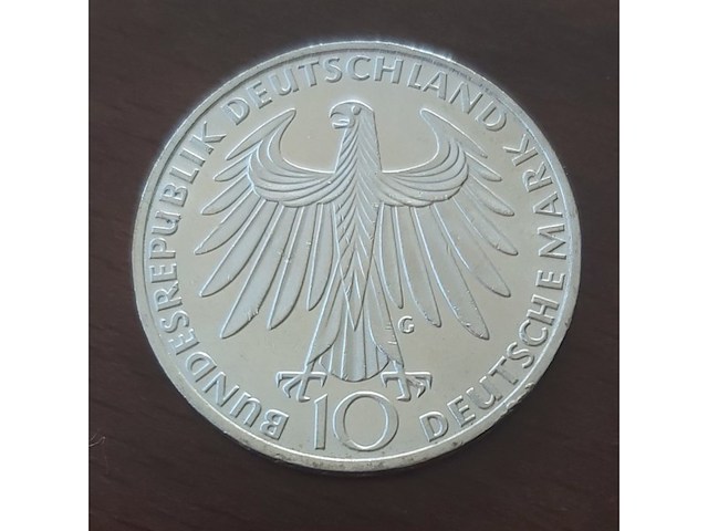 10 MARK 1972 G srebro UNC