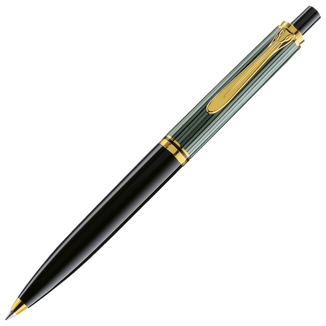 Olovka hemijska Souveran K400+kožna bela futrola+poklon kutija G30 Pelikan 996835 zeleno-crna