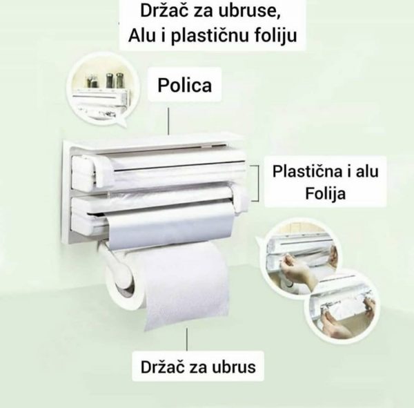 Trostruki Držač Ubrusa i Folija