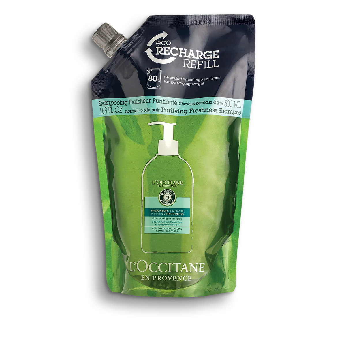 Aromakologija revitalizujući šampon za svežinu kose - eko pakovanje za dopunu