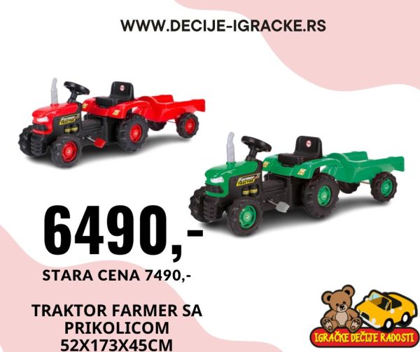 AKCIJA TRAKTOR NA PEDALE SA PRIKOLICOM „DOLU“ AKCIJA