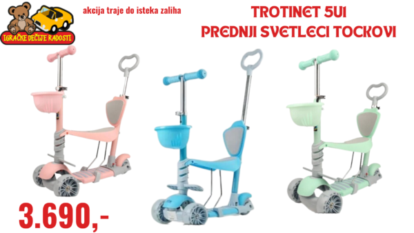 TRITINET – GURALICA 5u1 SVETLECI TOCKOVI MODEL vise boja