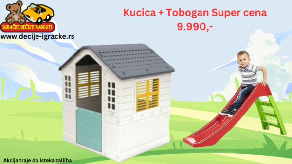 KOMPLET ZA DVORISTE KUCICA+TOBOGAN