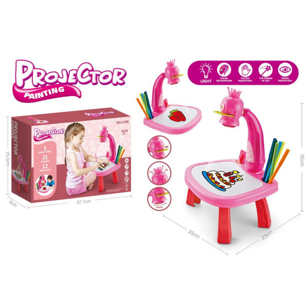 PROJEKTOR SET 389218 U ROZE I PLAVOJ BOJI