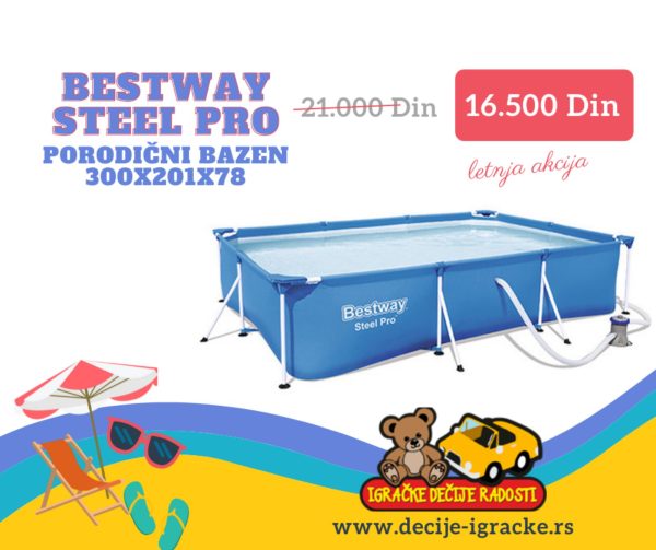 Bazen porodični Bestway Steel Pro 300x201x66 cm