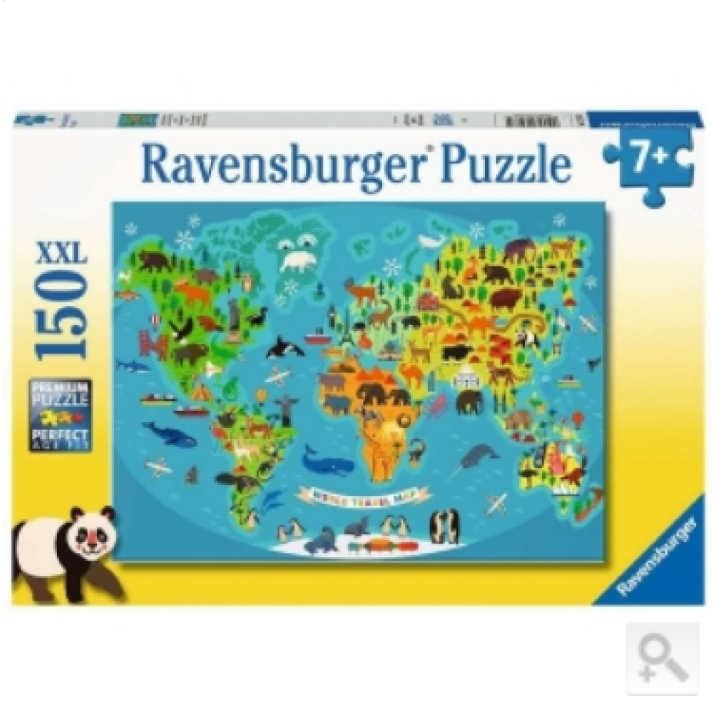 Ravensburger puzzle (slagalice) - Zivotinjska mapa sveta RA13287