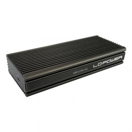 HDD SSD Rack LC Power LC-M2-C-NVME-2x2 NVME Enclosure for M.2 SSD USB3.2 Gen.2x2 Type C Black