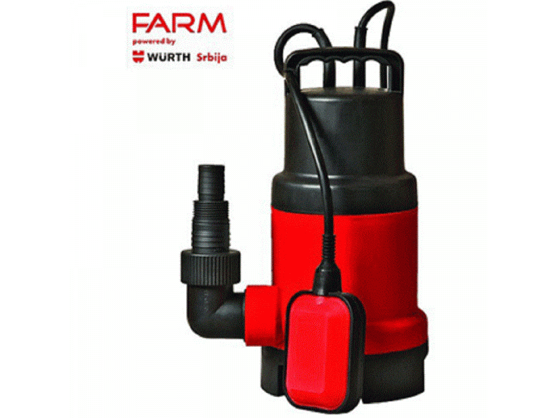 FARM POWERED BY WURTH FPN750 POTAPAJUĆA PUMPA, SA PLOVKOM, ZA NEČISTU VODU 750W