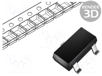 Tranzistor PNP -30V 1.5A 0.5W Hfe=100-320 SOT89