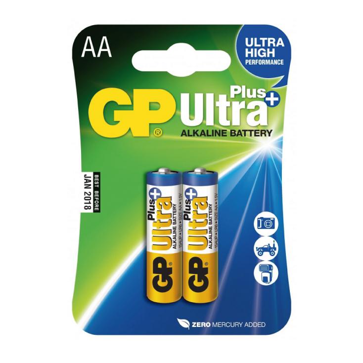 GP alkalne baterije ULTRA+ AA GP-LR06-PLUS/2BP