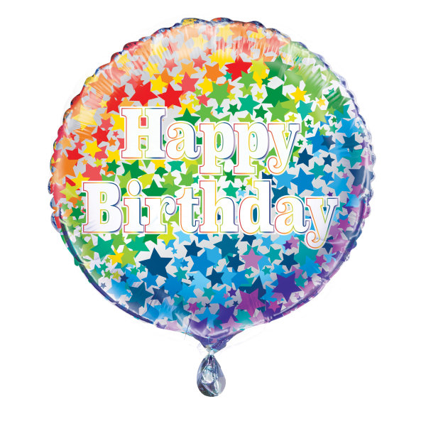 55789U
18″ Foil Rainbow Stars Happy Birthday