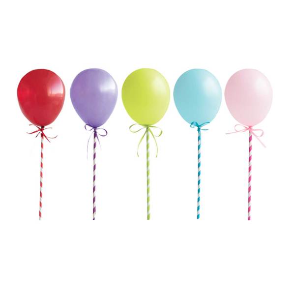 61785U
5 Cake Toppers Mini Balloons