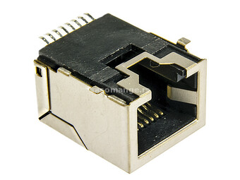 Utičnica RJ45 w/oLED w/Shield TD SMD w/oEMI T&amp;R (5mm)